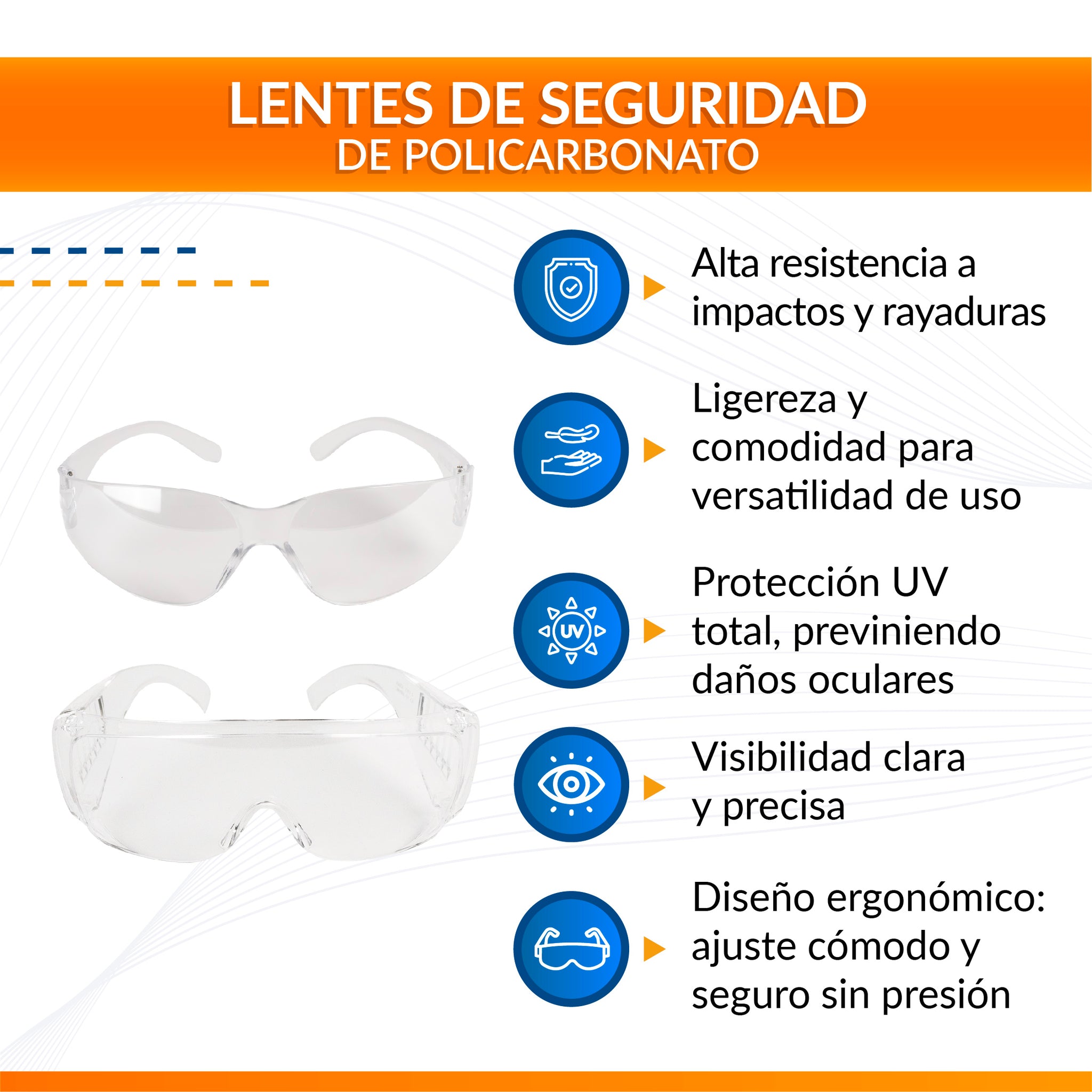 Lentes de Seguridad de Policarbonato – Packsys