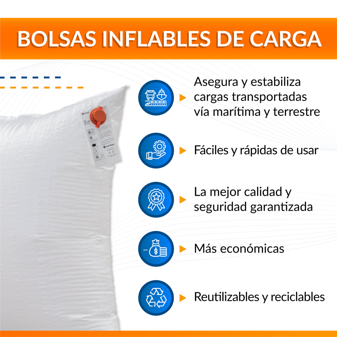 Bolsas Inflables de Polipropileno para protección de carga – Packsys