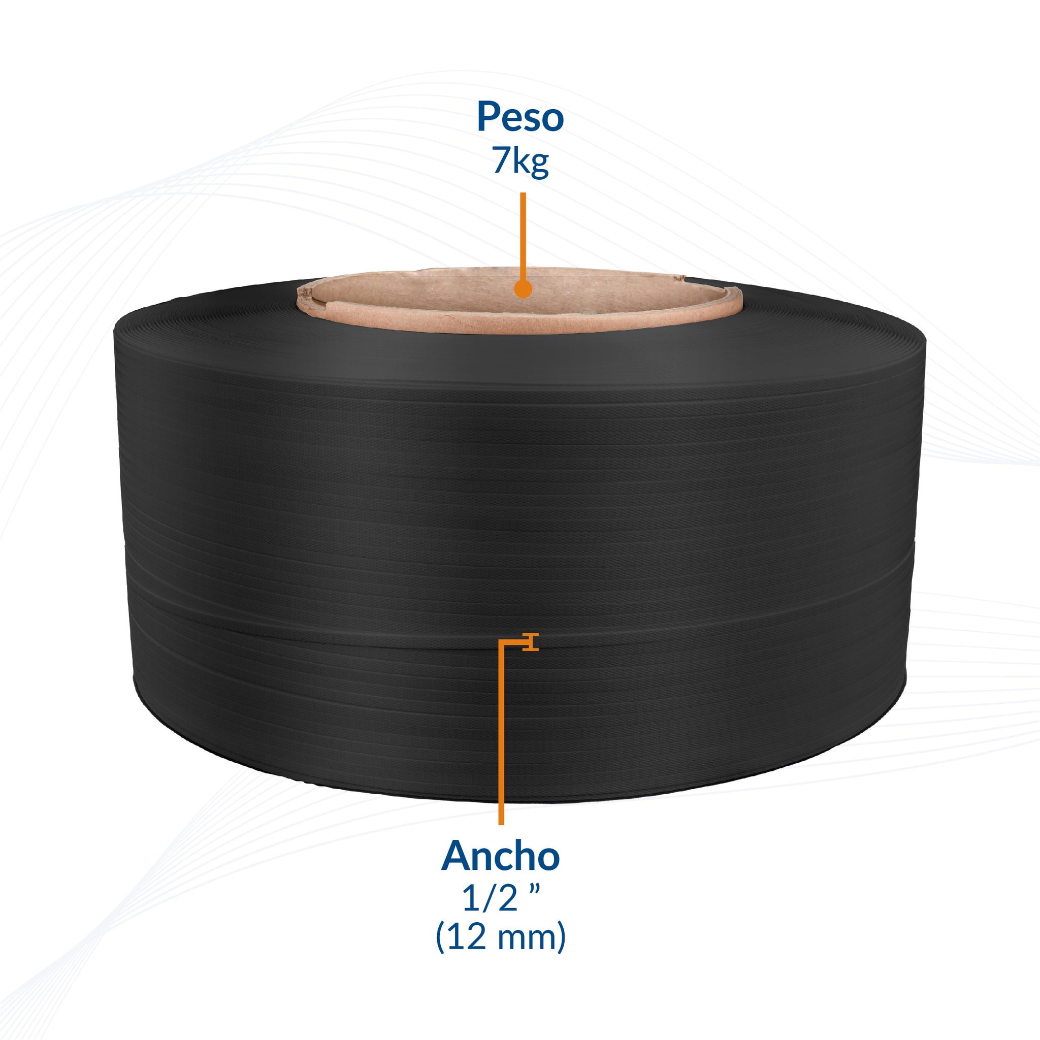 Fleje de Plástico Semiautomático Negro – Packsys